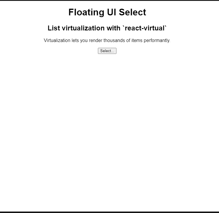 Bug in virtual select example · Issue #1978 · floating-ui/floating-ui ... Bug in virtual select example · Issue #1978 · floating-ui/floating-ui ...