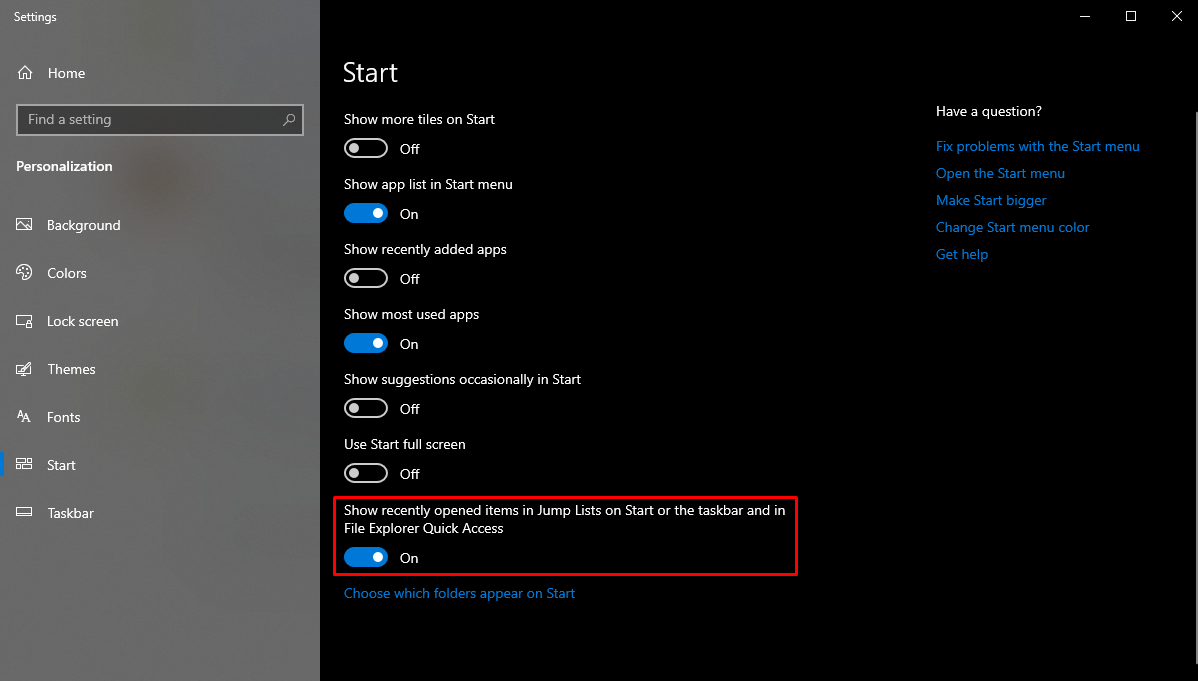 Recent items not showing in taskbar list · Issue #78210 · microsoft ...