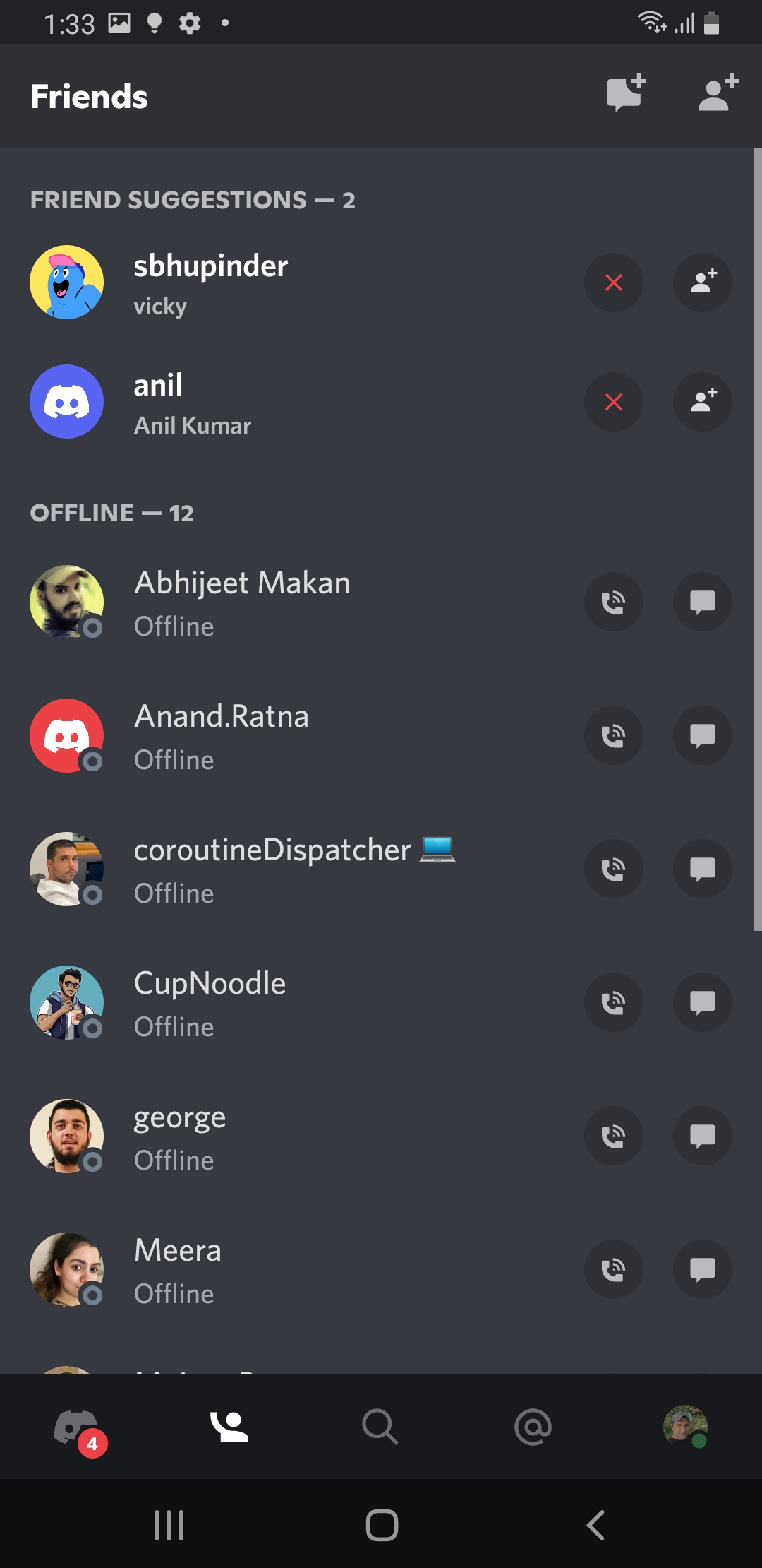 [UI TASK] Friends Screen · Issue #27 · oianmol/DiscordJetpackCompose · GitHub
