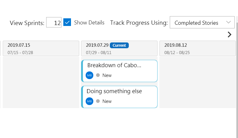Epic work items in the Feature Timeline and Feature items in the Epic ...