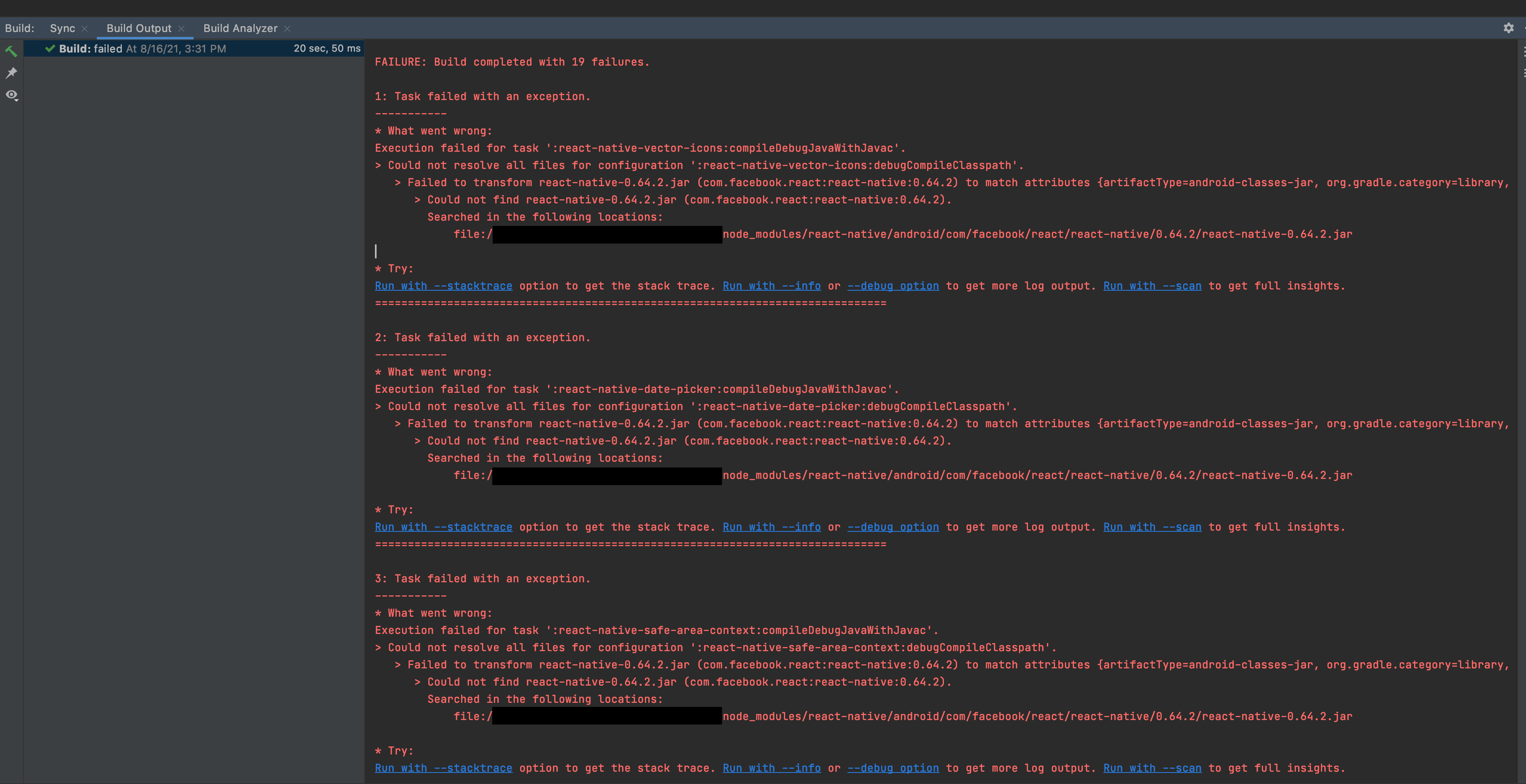 Could not find react-native-0.64.2.jar · Issue #32022 · facebook/react-native · GitHub