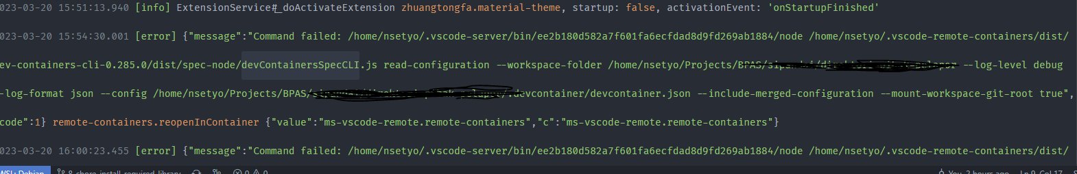Cannot Open In Dev Container With No Helpful Error Log · Issue 8220 · Microsoftvscode Remote