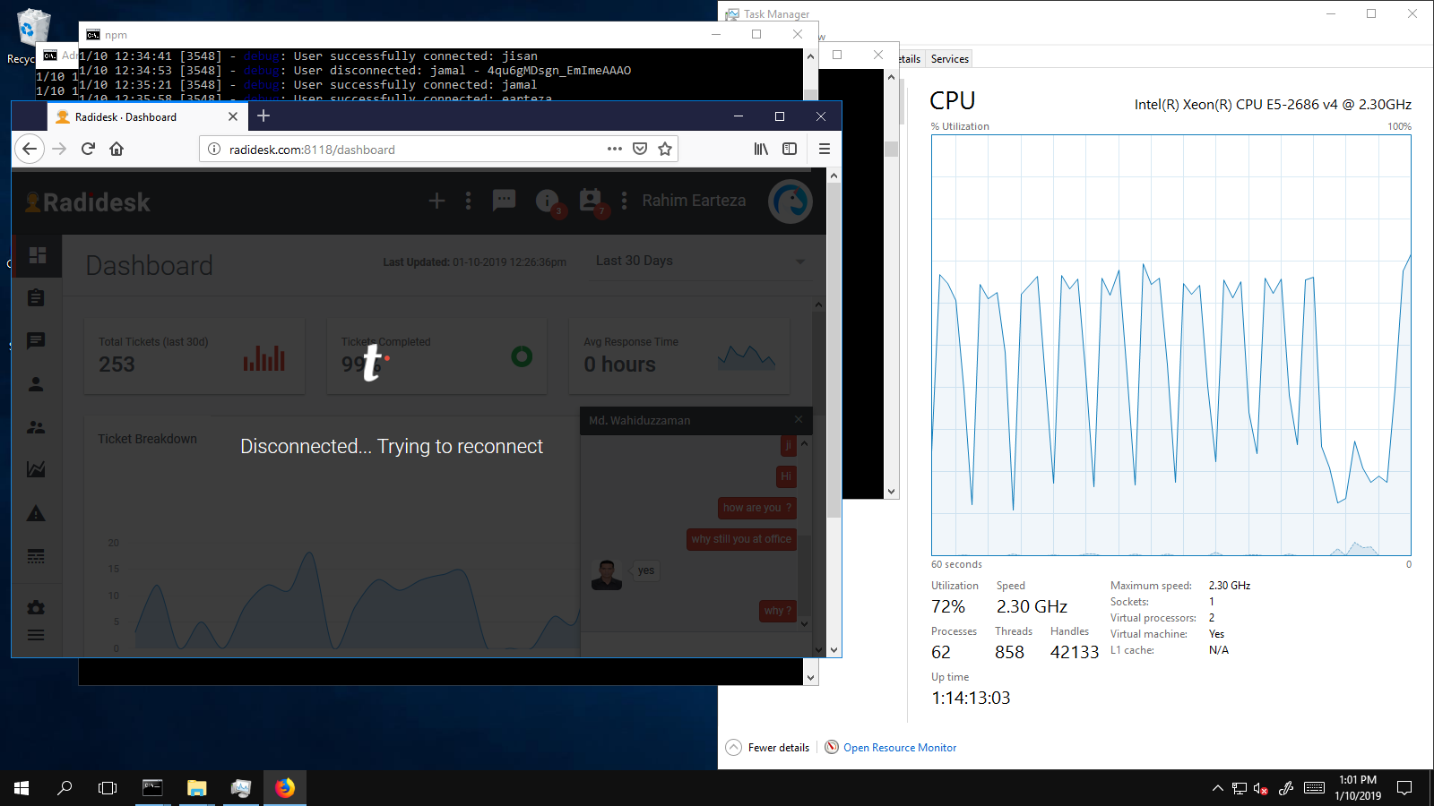 Can't connect to server ( web socket ) · Issue #125 · polonel/trudesk · GitHub