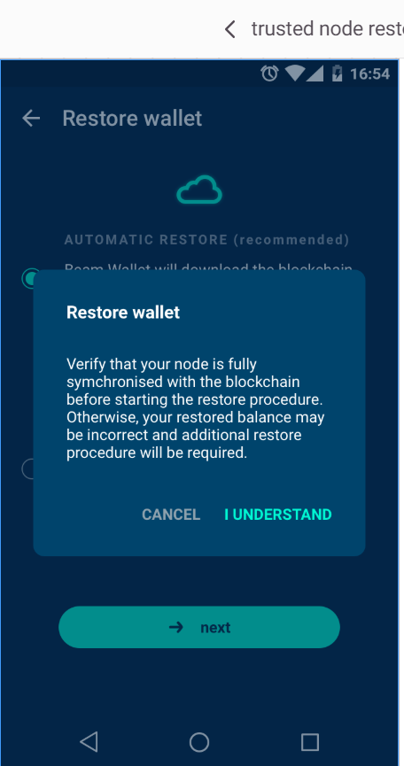 Restore wallet · Issue #264 · BeamMW/android-wallet · GitHub