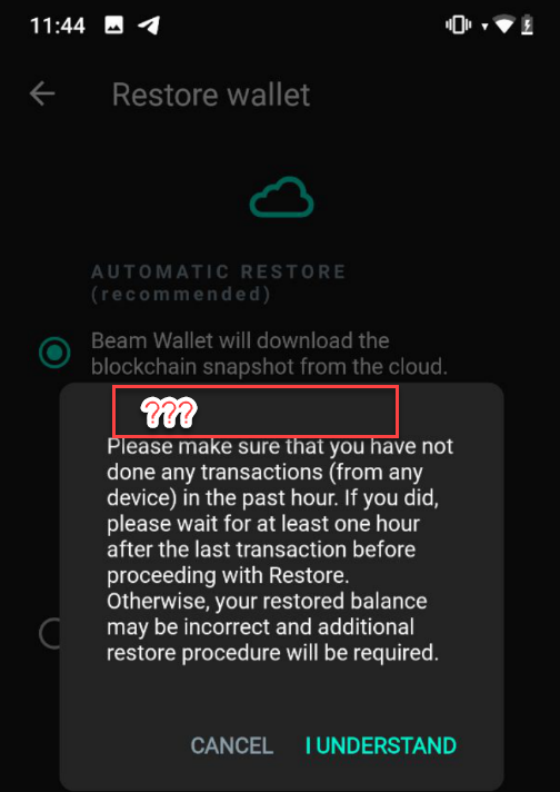 Restore wallet · Issue #264 · BeamMW/android-wallet · GitHub