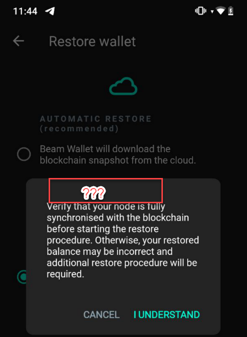 Restore wallet · Issue #264 · BeamMW/android-wallet · GitHub
