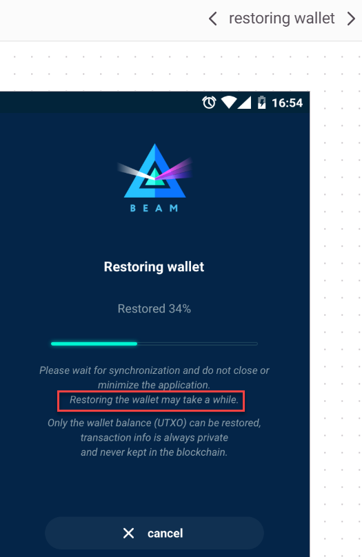 Restore wallet · Issue #264 · BeamMW/android-wallet · GitHub