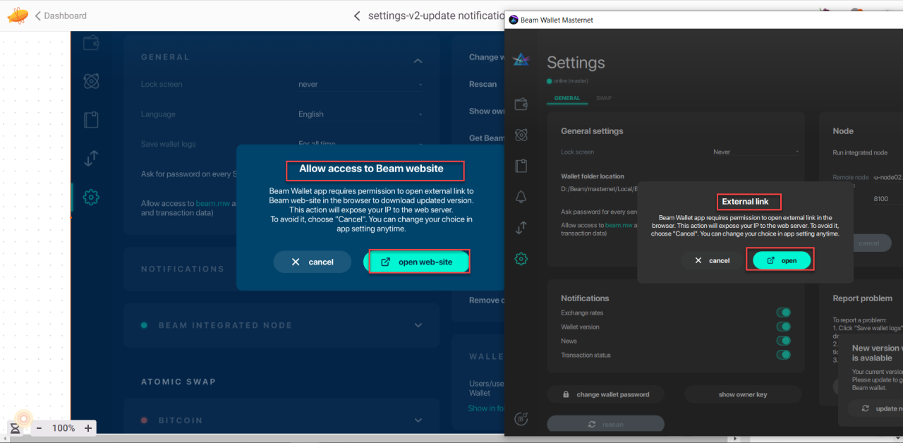 App update notification · Issue #1071 · BeamMW/beam · GitHub