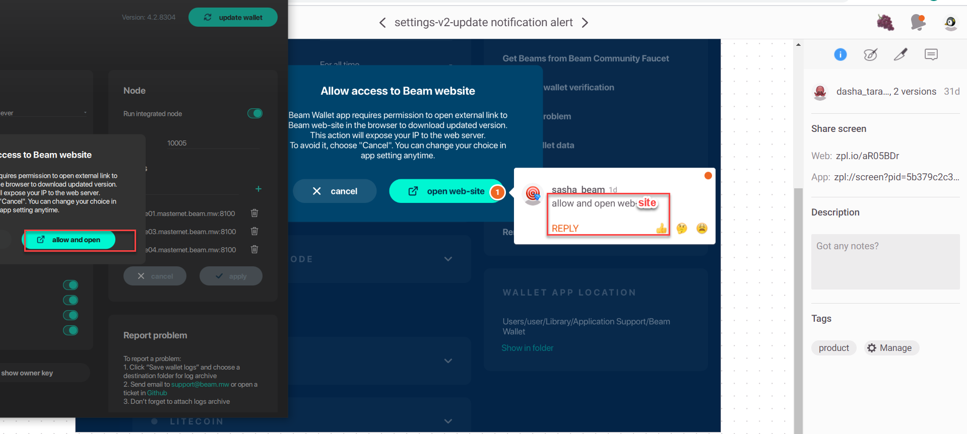 App update notification · Issue #1071 · BeamMW/beam · GitHub