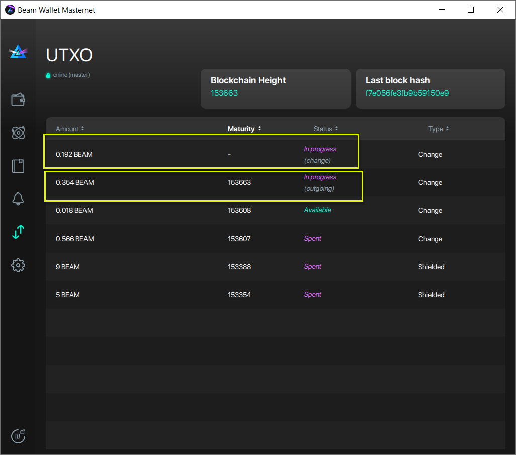 After restoring the wallet, max-privacy transactions are displayed in transactions list · Issue ...