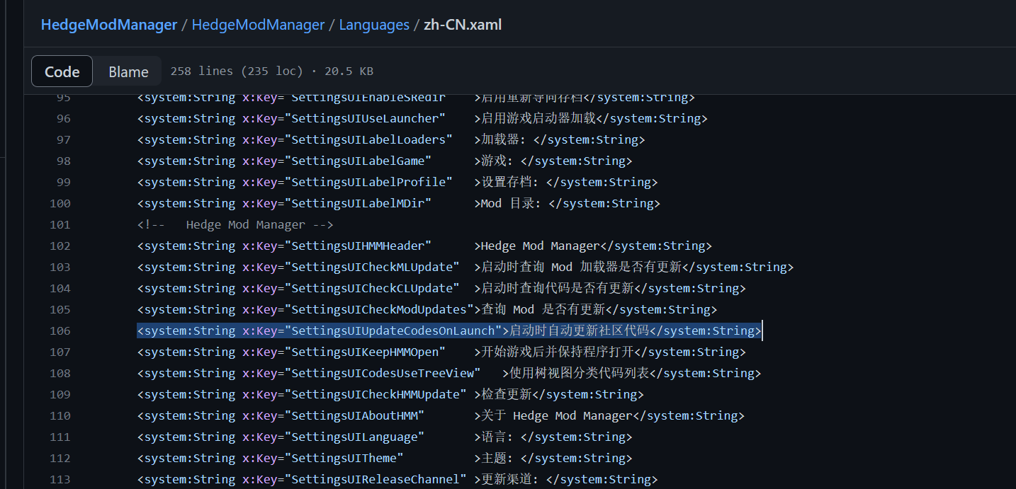 [Bug] Localization Bug: String ID [SettingsUIUpdateCodesOnLaunch] does not change with the ...
