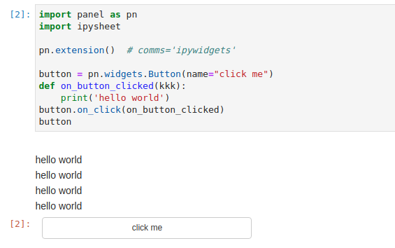 ipywidgets on_click events don't work · Issue #1363 · holoviz/panel ...