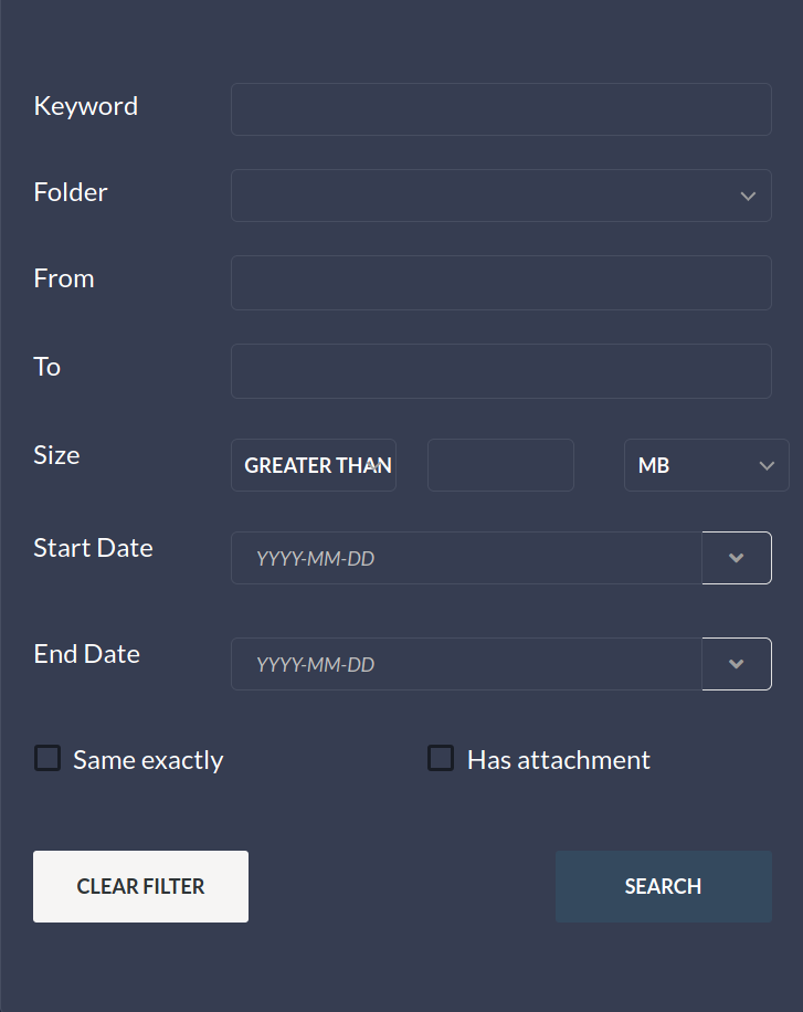 Advanced search could look better when enabling dark mode · Issue #1308 · CTemplar/webclient ...