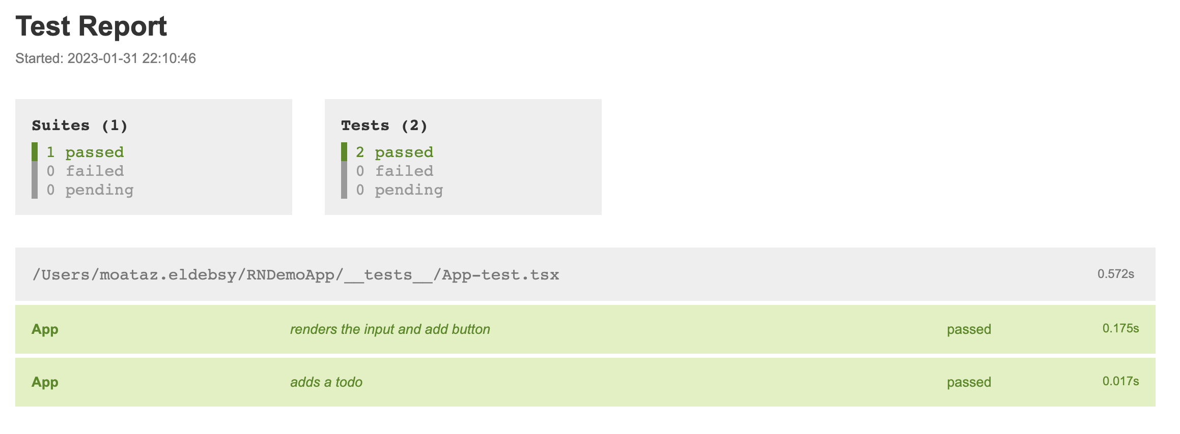 GitHub - moatazeldebsy/reactnative-html-test-report