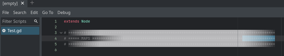 Background gradient on highlighted GDScript comment text · Issue #66679 · godotengine/godot · GitHub