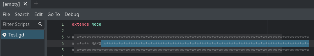 Background gradient on highlighted GDScript comment text · Issue #66679 · godotengine/godot · GitHub