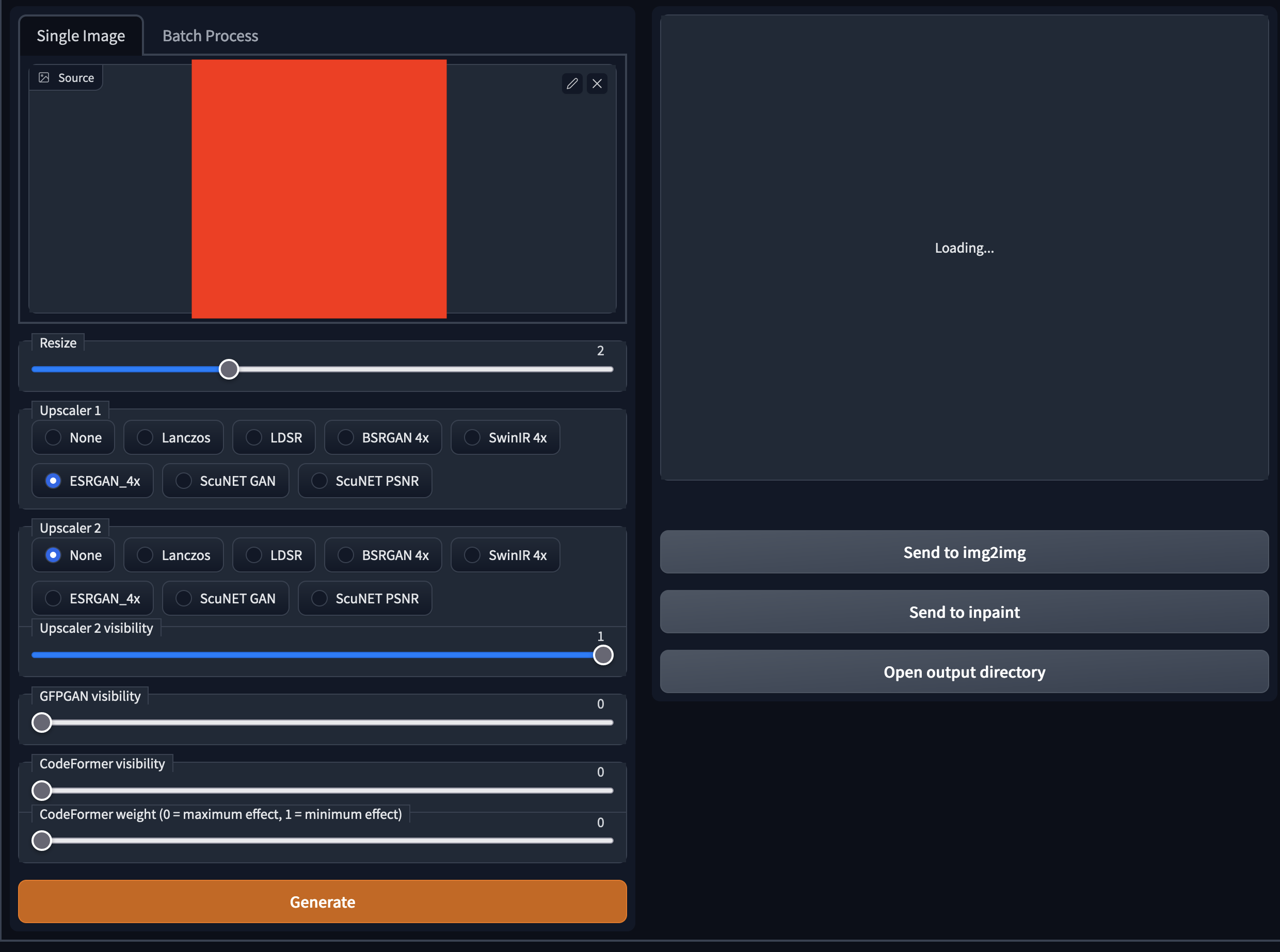 "Extras" upscaling does not work · Issue #1836 · AUTOMATIC1111/stable-diffusion-webui · GitHub