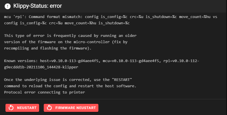 Version: v0.10.0-113-gd4aee4f5 not flashing MCU · Issue #4889 · Klipper3d/klipper · GitHub