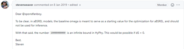 aBSREL: is it possible to get omega, dN and dS values separately? · Issue #1198 · veg/hyphy · GitHub