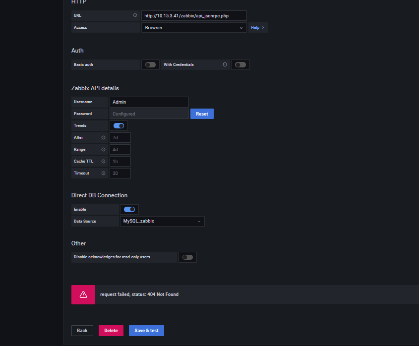 Grafana V815 添加zabbix50数据源 报错404 · Issue 39704 · Grafanagrafana · Github