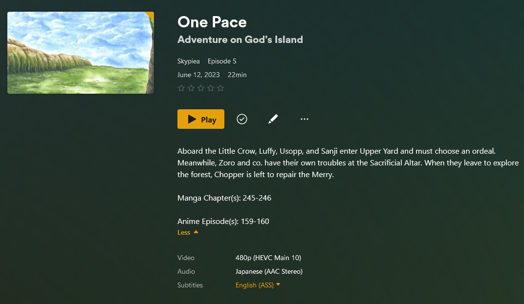 Confused as to what the end result is supposed to be. · Issue #12 · Matroxt/one-pace-to-plex ...