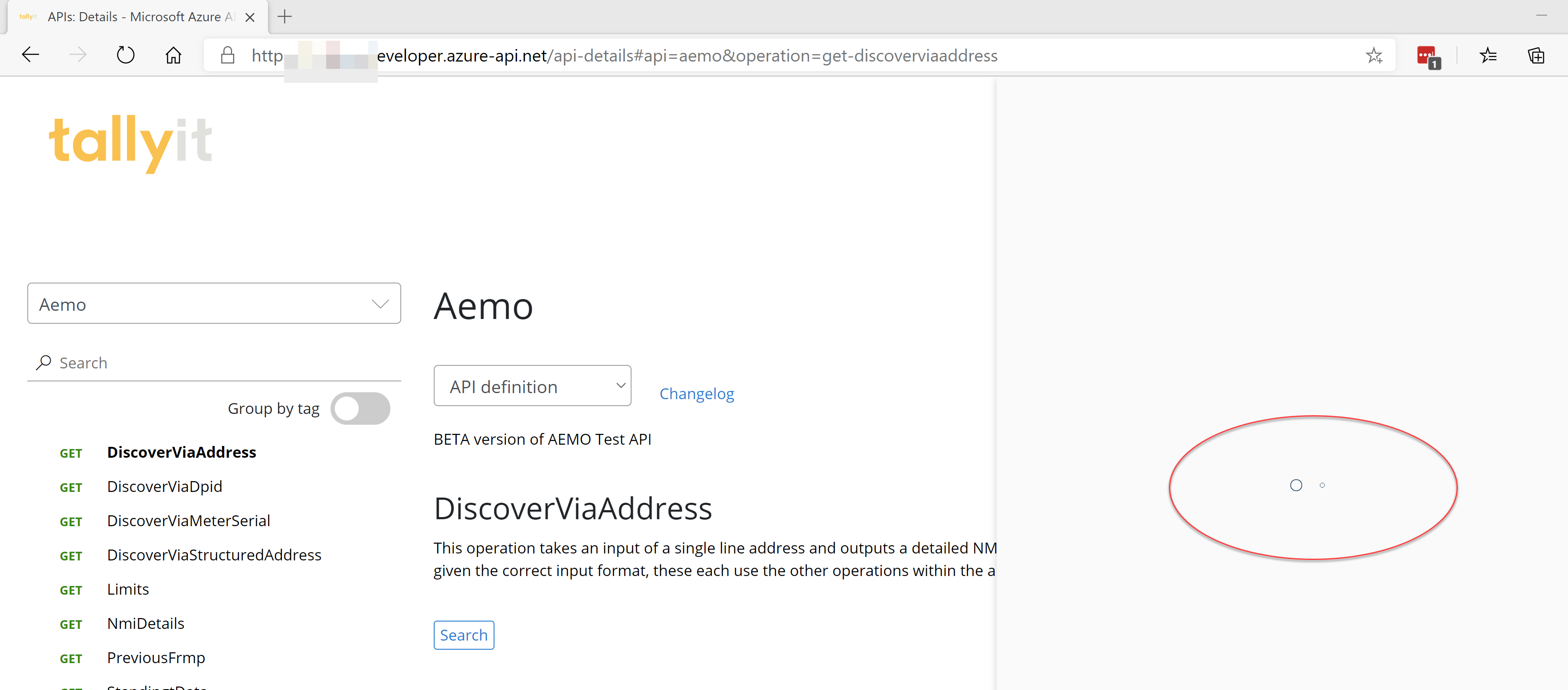try It section on Azure Hosted Portal is just showing the spinner and ...
