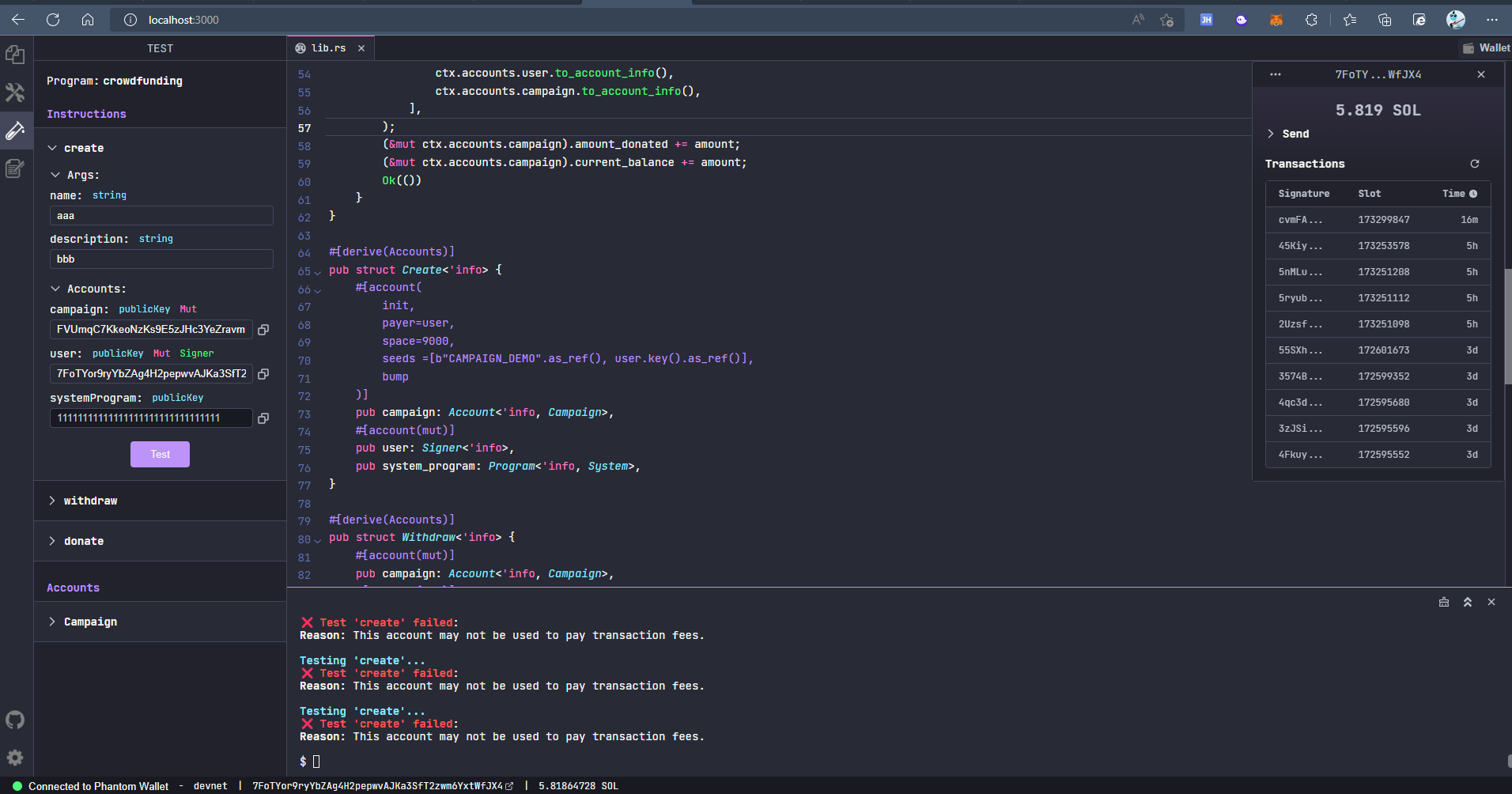 This account may not be used to pay transaction fees · Issue #74 ...