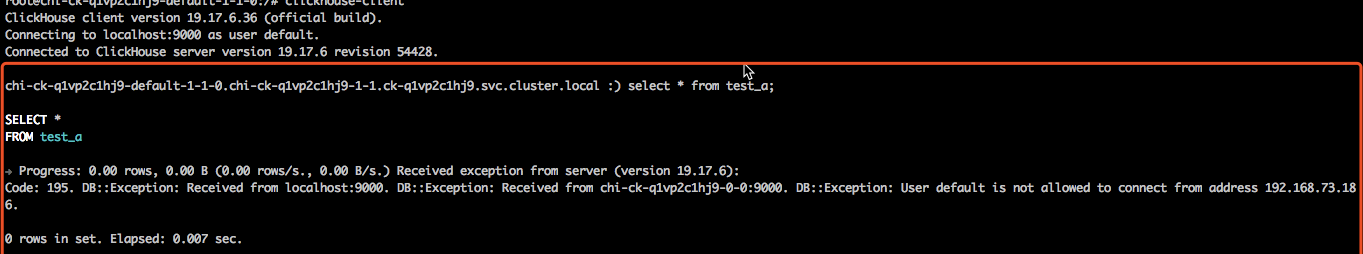 Authentication Problem When Querying A Distributed Table · Issue 456 · Altinityclickhouse