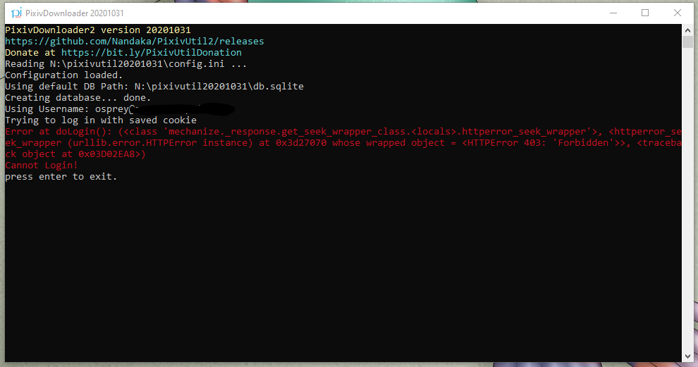loginUsingCookie fails with 403 Forbidden · Issue #1210 · Nandaka/PixivUtil2 · GitHub