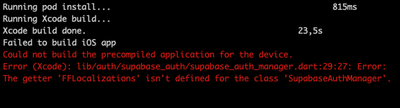 The getter 'FFLocalizations' isn't defined for the class 'SupabaseAuthManager' · Issue #1088 ...
