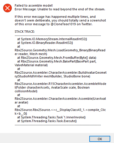 new error when compling avatars again. · Issue #63 · MaximumADHD/Rbx2Source · GitHub
