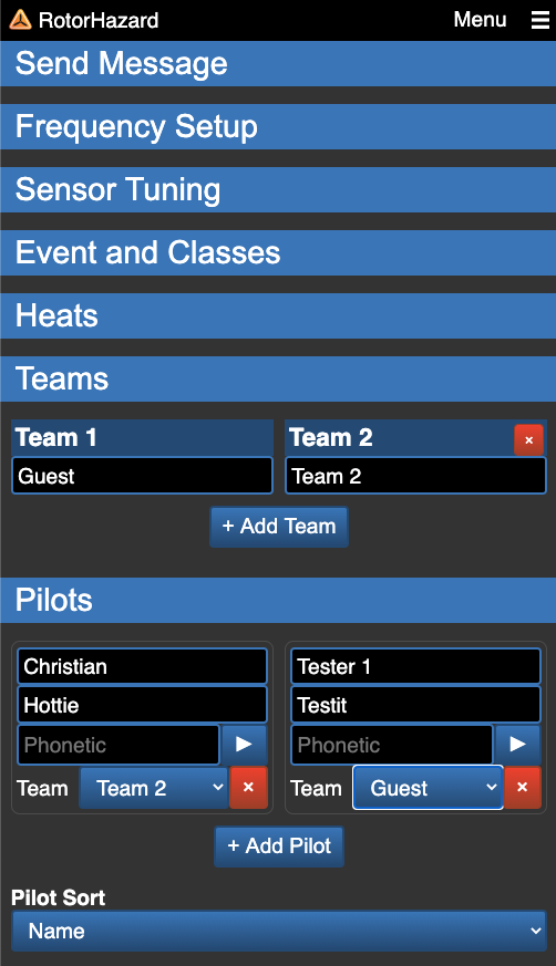Userdatabase, Teams, etc. · Issue #463 · RotorHazard/RotorHazard · GitHub