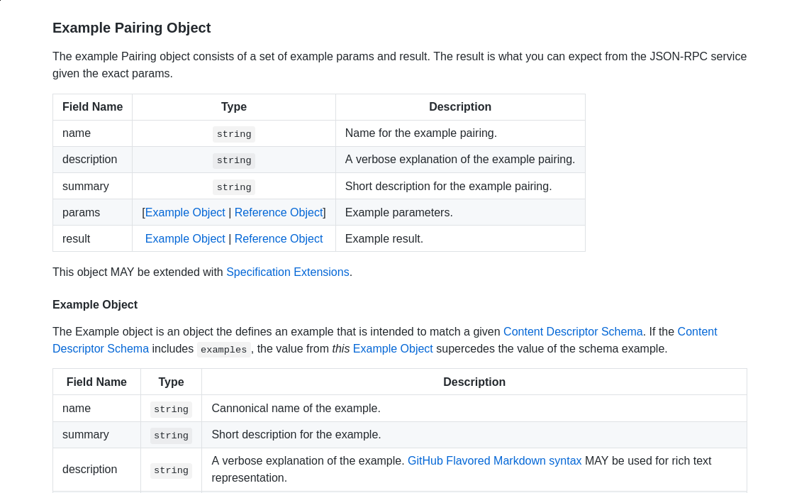 Example Pairing Object Name Field Should Not Be Required · Issue 311 · Open Rpc Meta Schema