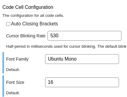 Change monospace code cell font family to match the rest of the UI · Issue #12536 · jupyterlab ...
