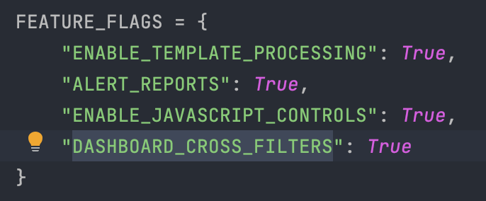 Cross filter is not showing up in Superset UI, after enabled in config.py · apache superset ...