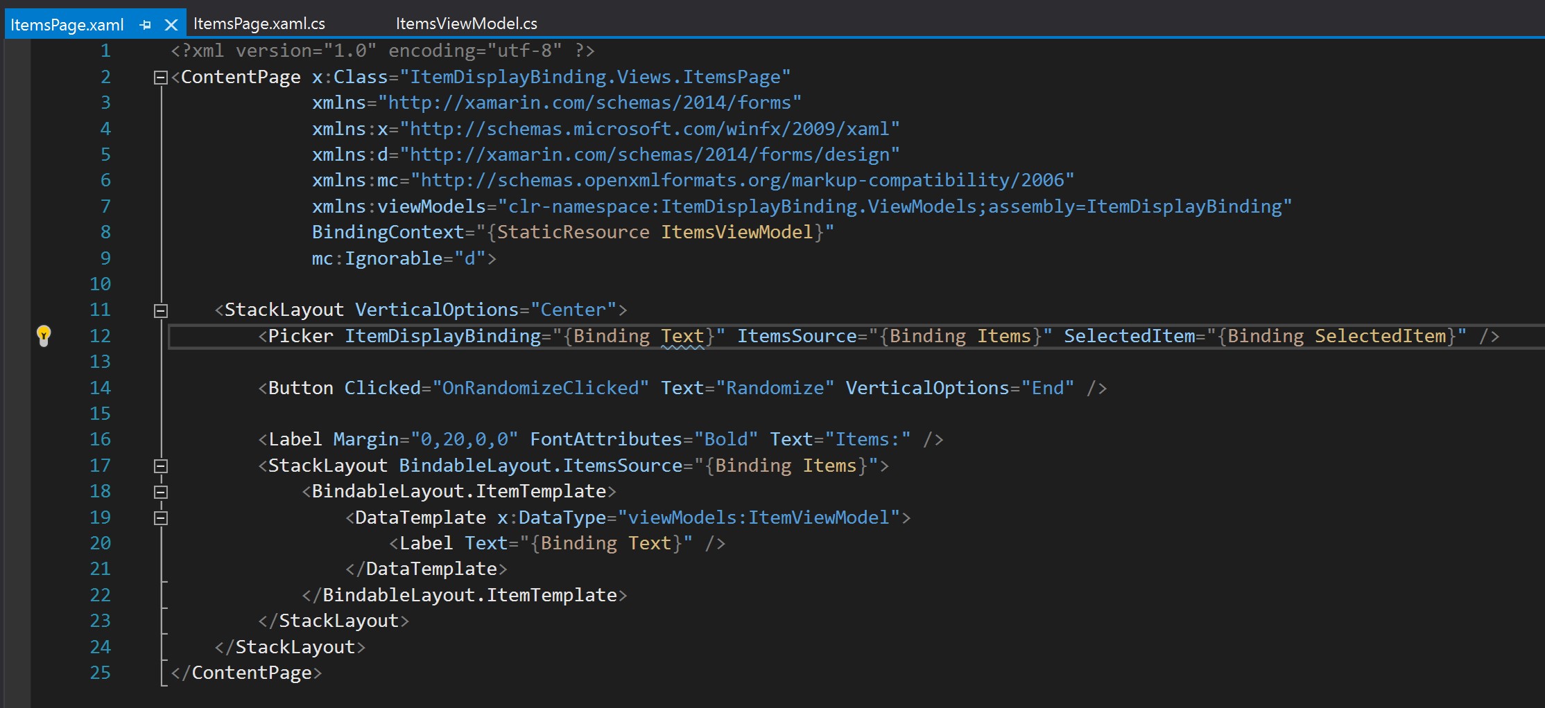 [Bug] Picker.ItemDisplayBinding not responding to INotifPropChanged · Issue #9484 · xamarin ...