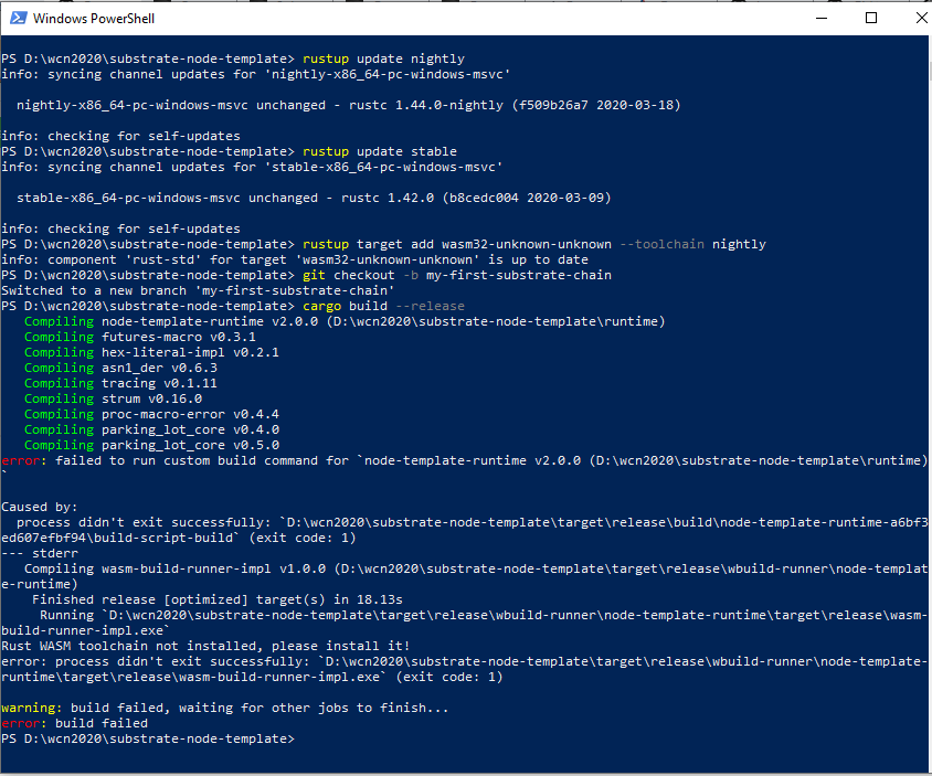 Rust WASM toolchain not installed, please install it! · Issue #505 ... Rust WASM toolchain not installed, please install it! · Issue #505 ...