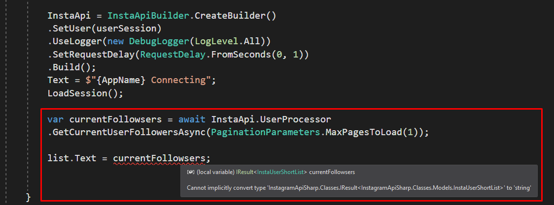 Get Follower/Following List String · Issue #217 · ramtinak/InstagramApiSharp · GitHub