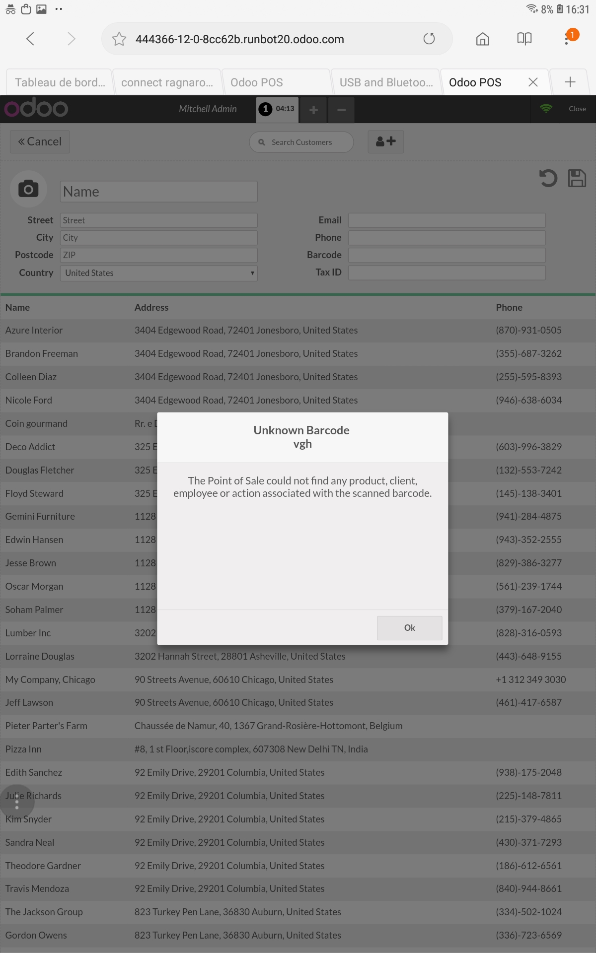 [POS] Error "Uknown Barcode" while entering customer's email or phone · Issue #30941 · odoo/odoo ...