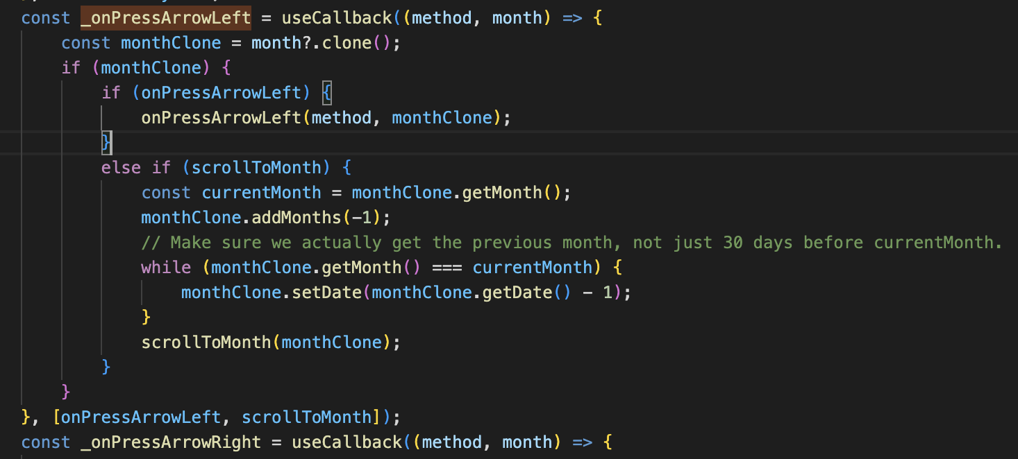 arrowLeft does not work when i want to go back to current month · Issue ...