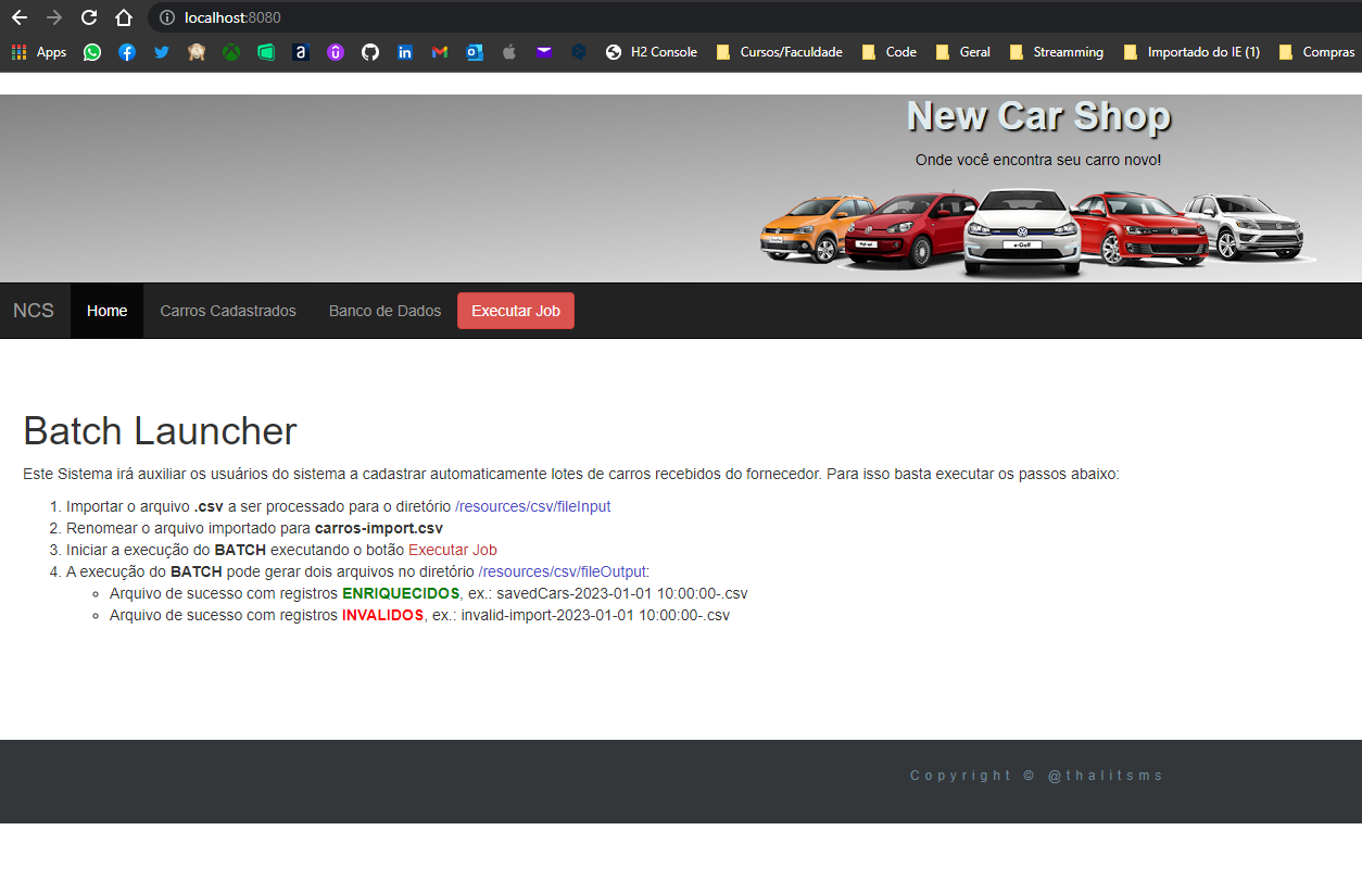 GitHub - thalitsms/newcarshopBatchAPI: Practicing Batch Microservice Development.