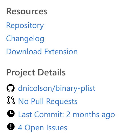 [Feature Request] Show more details about extension repository · Issue ...