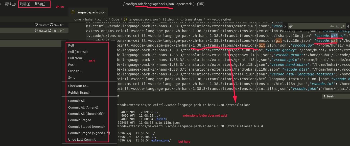 After selecting zh-cn, the SCM display language is (en) but not (zh-cn ...