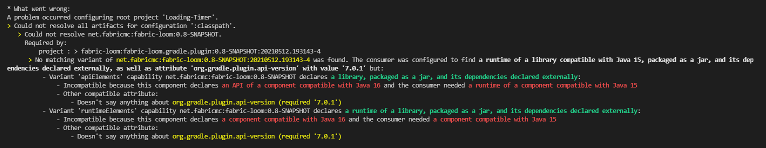 Cant Update to Loom 0.8 Because of an error · Issue #398 · FabricMC ...