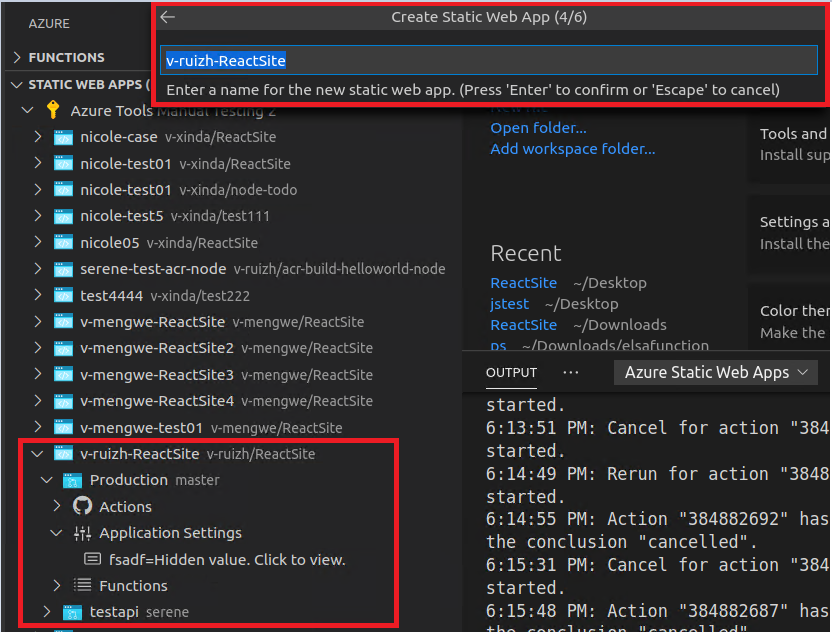 [Unstable] There is no error when creating a duplicate Static Web App · Issue #272 · microsoft ...
