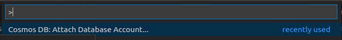 It will be better if update the command from "Cosmos DB: Attach Database Account" to "Azure ...