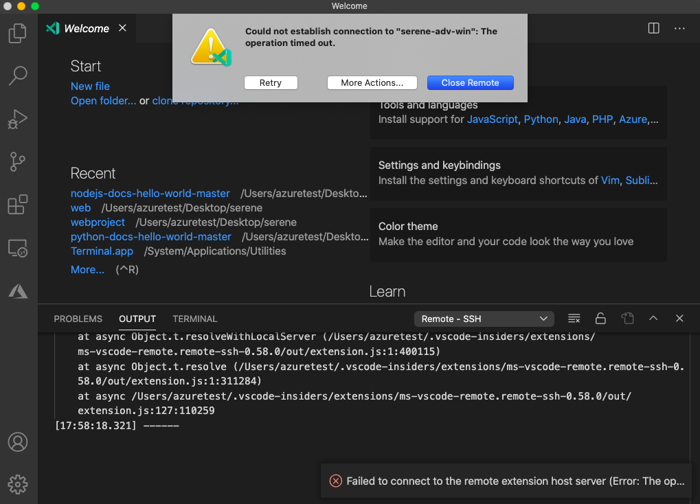 Fail to connect a Windows VM with "timed out" error · Issue #181 ...