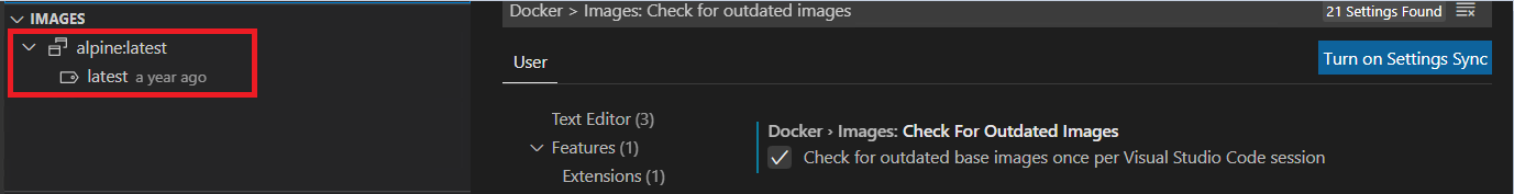 The state of the outdated base image "alpine:latest" is not "Out of ...