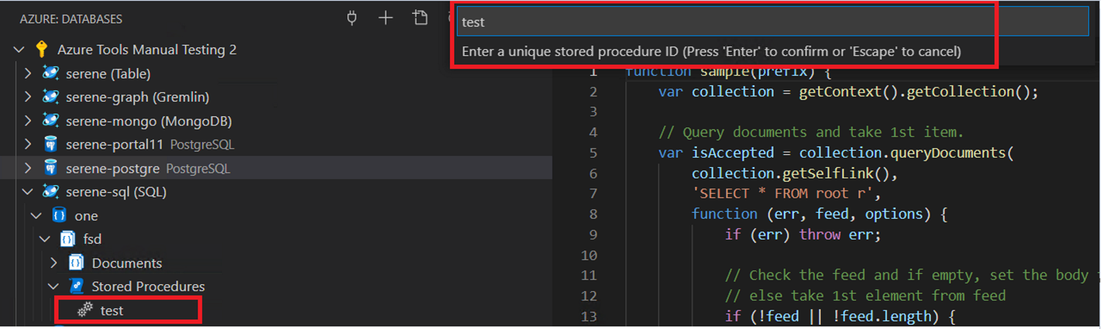 There Is No Validation When Inputting The Duplicate Stored Procedure Name · Issue 1789