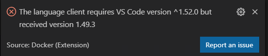 [Suggestion] Change the minimum VS Code version that the Docker extension supports · Issue #2628 ...